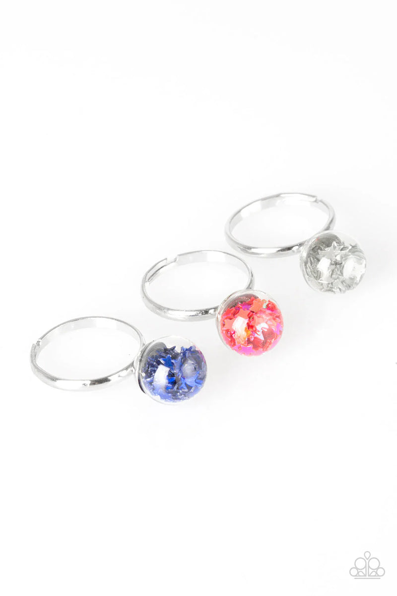 Paparazzi Star Confetti Starlet Shimmer Rings – Infinite Sparkle With Carina
